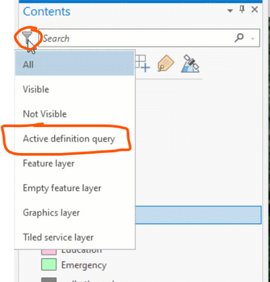 Definition Query Icon in Table of Contents - Esri Community