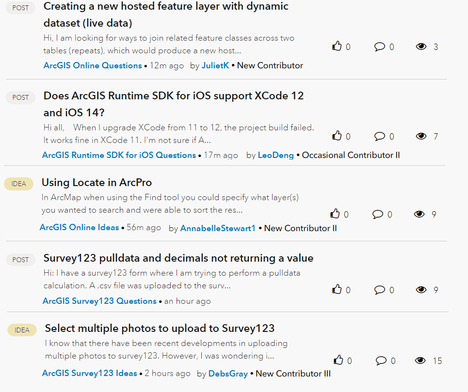 Known Issues - Esri Community
