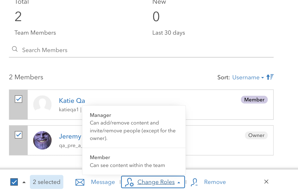 Solved: How to change community member privileges/roles - Esri Community