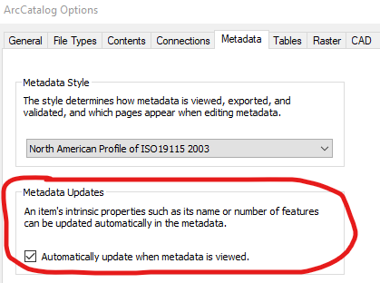Option to automatically populate metadata - Esri Community
