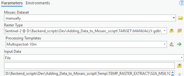 How to set processing template while adding raster... - Esri Community