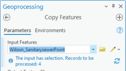 Geoprocessing Tools -note selected features - Esri Community