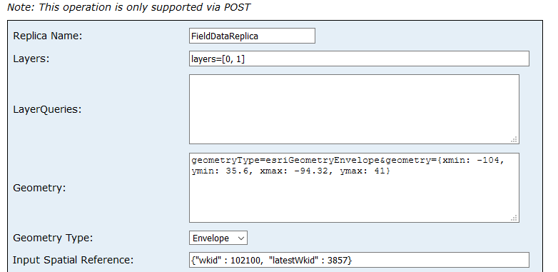 Create Replica geometry parameter is invalid - Esri Community