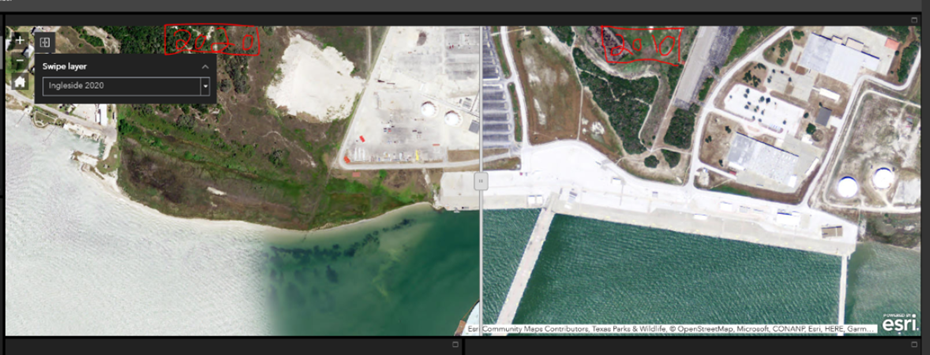 Labels on images/maps while using the swipe widget - Esri Community