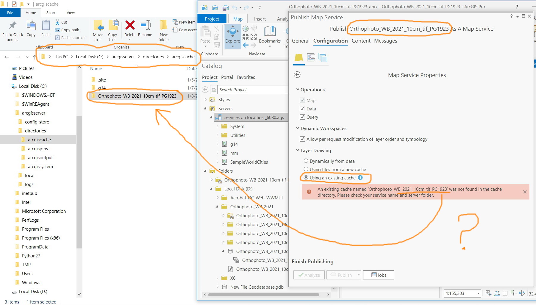 ArcGIS Pro 2.9: Pro fails to detect a cached servi... - Esri Community
