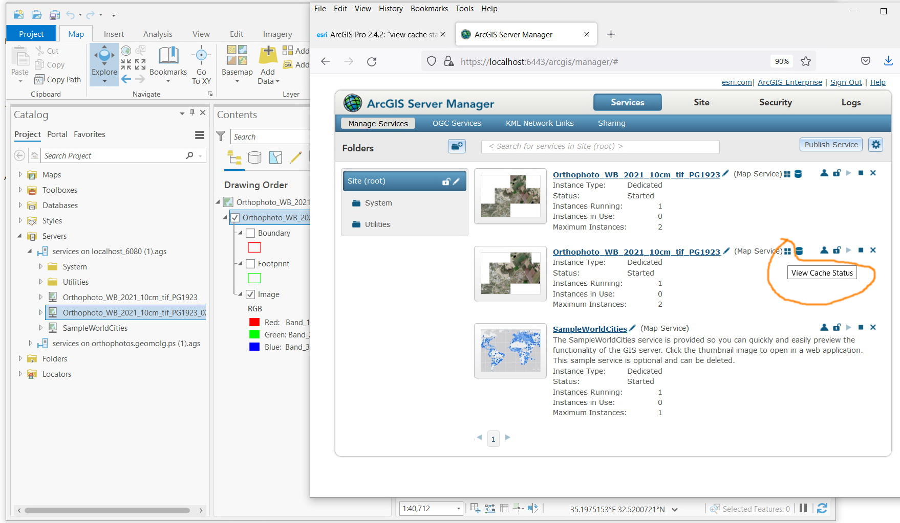 ArcGIS Pro 2.4.2: “view cache status” tool is not ... - Esri Community