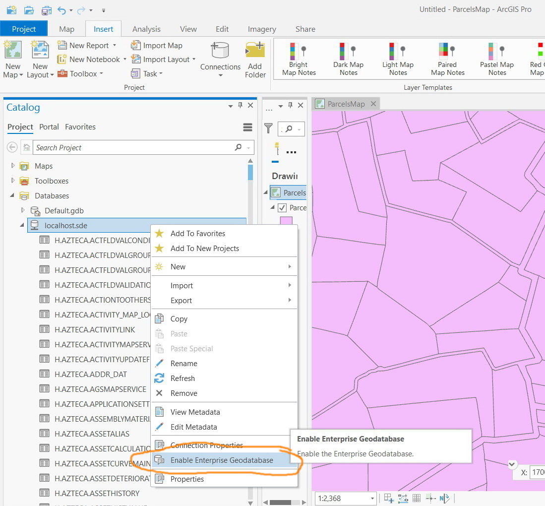 ArcGIS Pro 2.4.2: The “enable geodatabase” tool is... - Esri Community