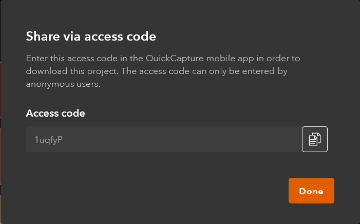 Share QuickCapture project