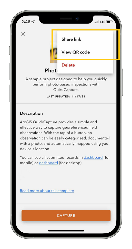 Share QuickCapture project