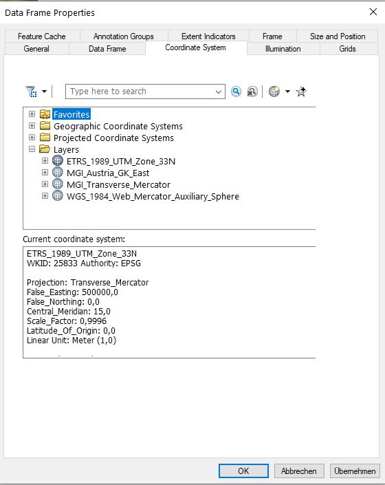No transformation-settings in data frame propertie... - Esri Community