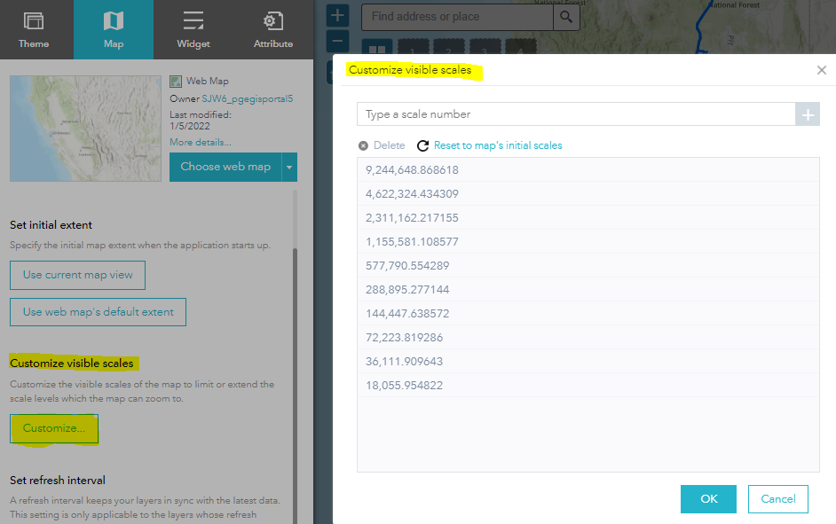 Customize visible scales in Experience Builder - Esri Community
