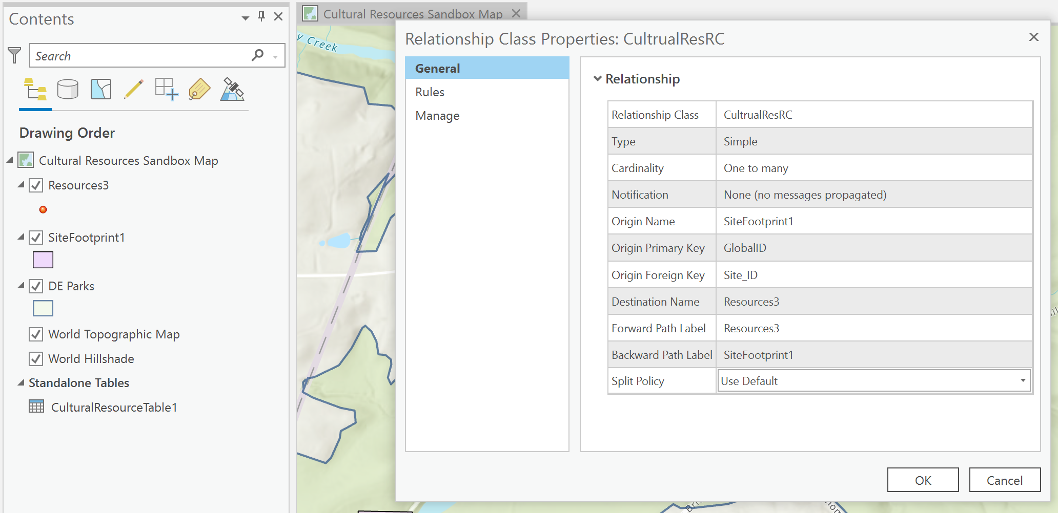 Solved: Having trouble creating new relationship class - Esri Community