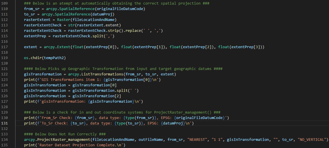Solved: ERROR 000365: Invalid geographic transformation. F... - Esri ...