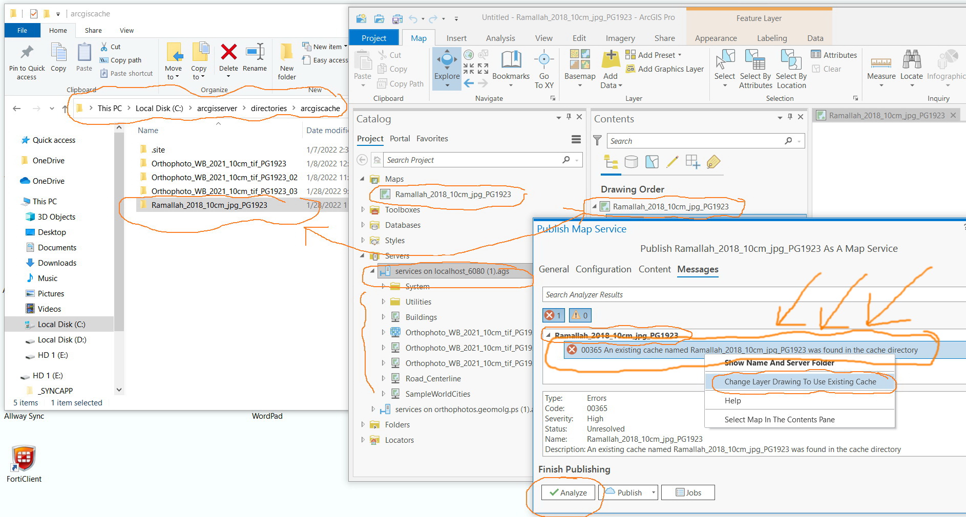 ArcGIS Pro 2.9: Pro fails to detect a cached servi... - Esri Community