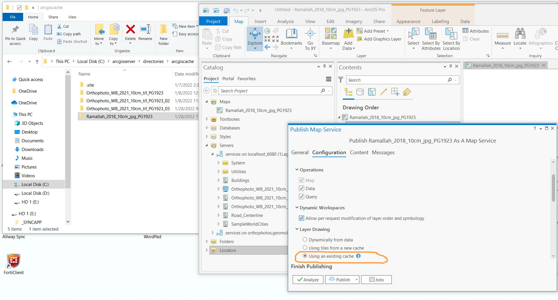 ArcGIS Pro 2.9: Pro fails to detect a cached servi... - Esri Community