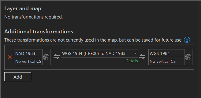 Solved: Datum Transformation cannot be found - Esri Community