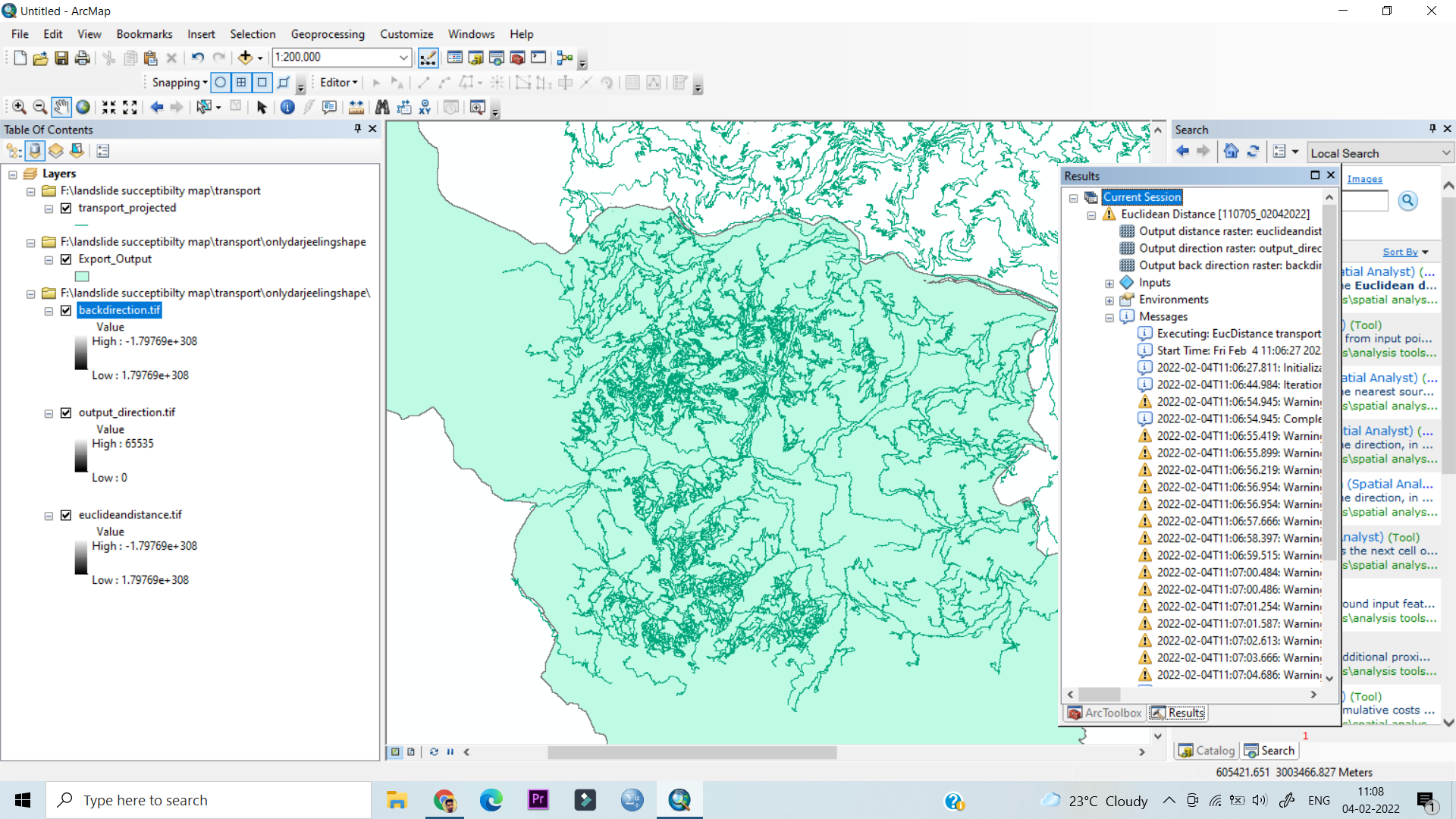 problem of creating Distance to Road Map with Eucl... - Esri Community