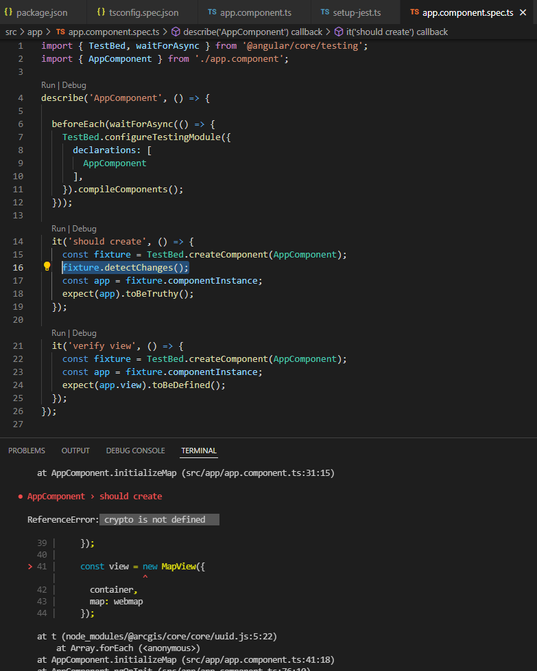 Solved: Testing ArcGIS for Javacript React components usin... - Esri ...