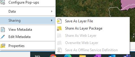 Solved: Unable to Share as web layer or Overwrite web laye... - Esri Community