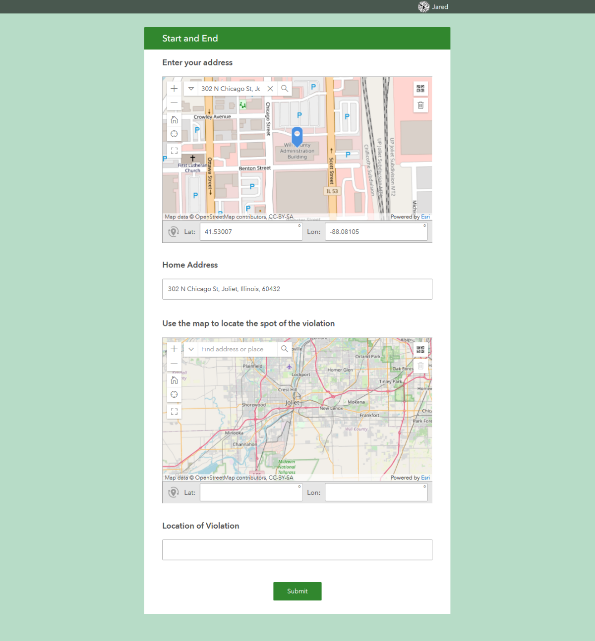Survey 123 Connect Web Form Two Geopoints Simultan... - Esri Community