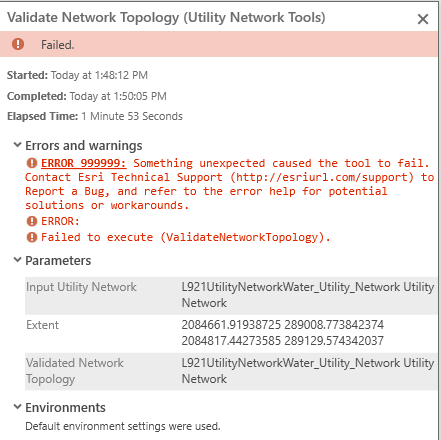 Solved: Validate Network Topology Error - Esri Community