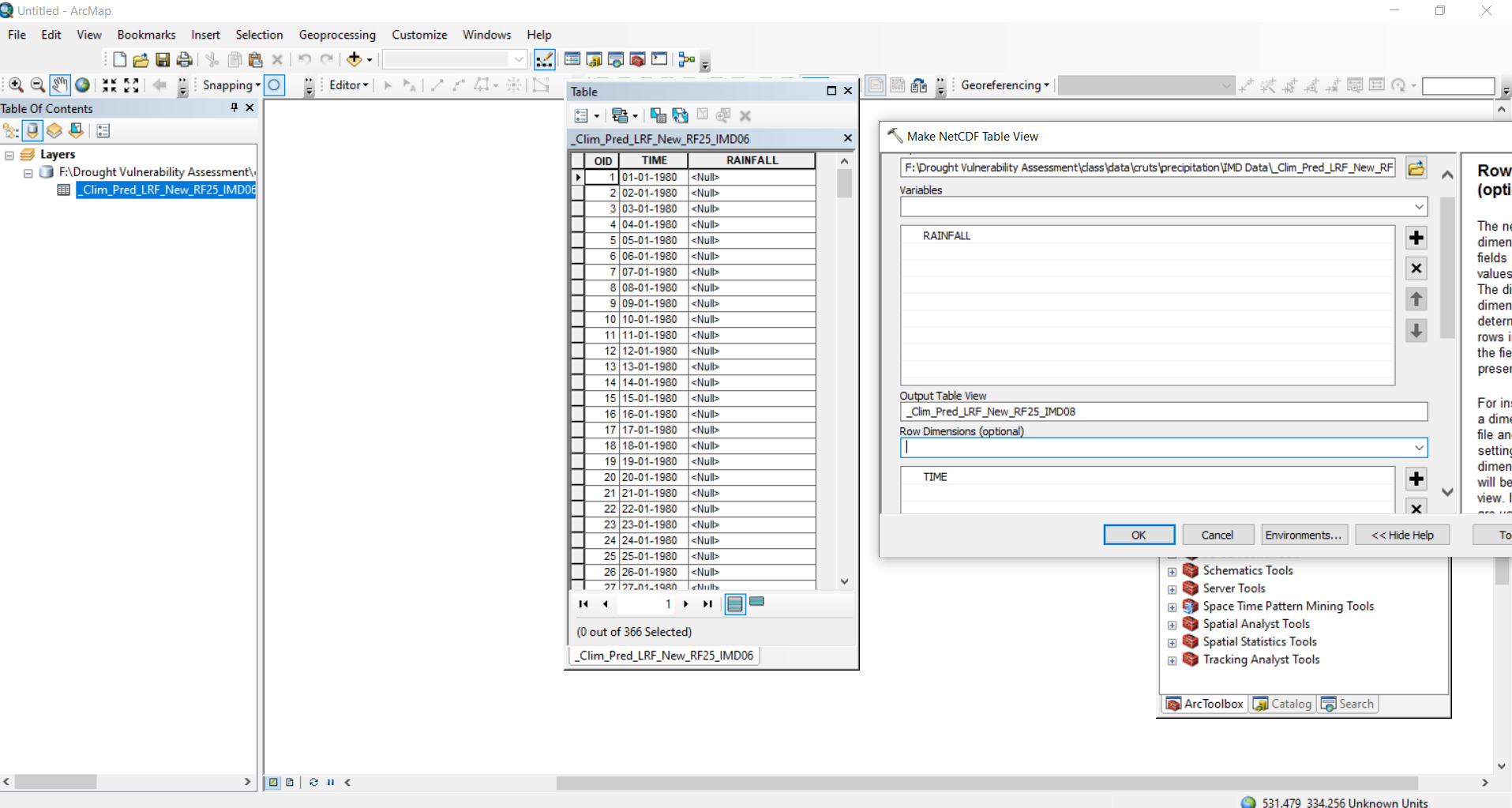 Solved: problem with NetCDF to csv conversion - Esri Community