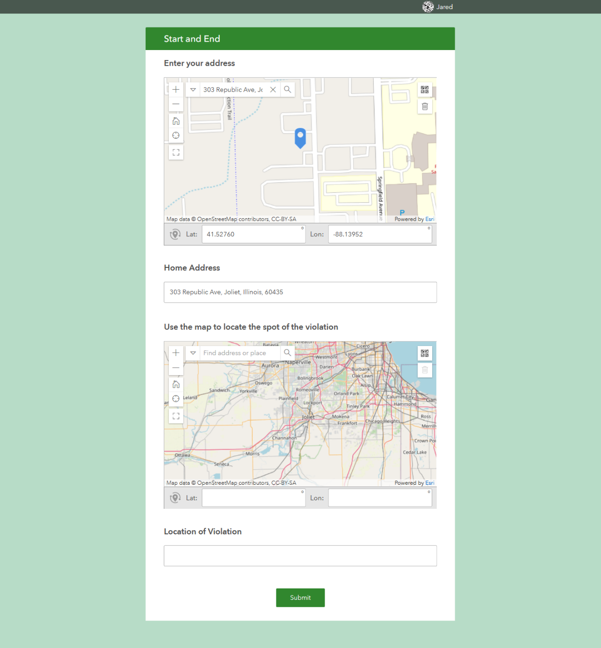 Survey 123 Connect Web Form Two Geopoints Simultan... - Esri Community