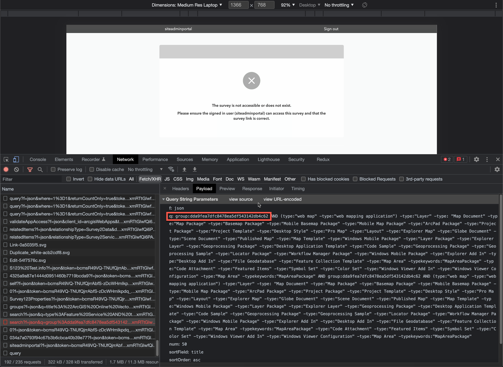 Solved: The survey is not accessible or does not exist. - Esri Community