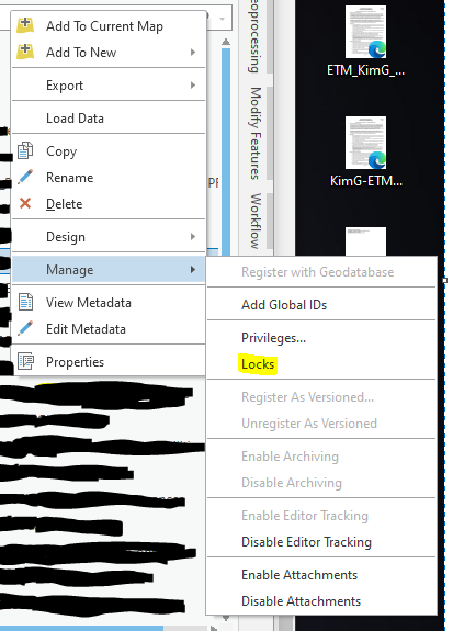 ERROR 000464: Cannot get exclusive schema lock. E... - Esri Community