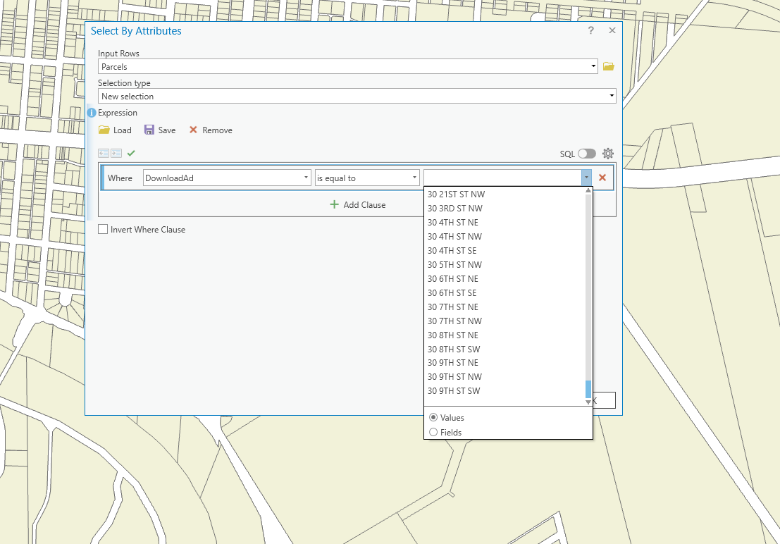 Select by attributes auto update results - Esri Community