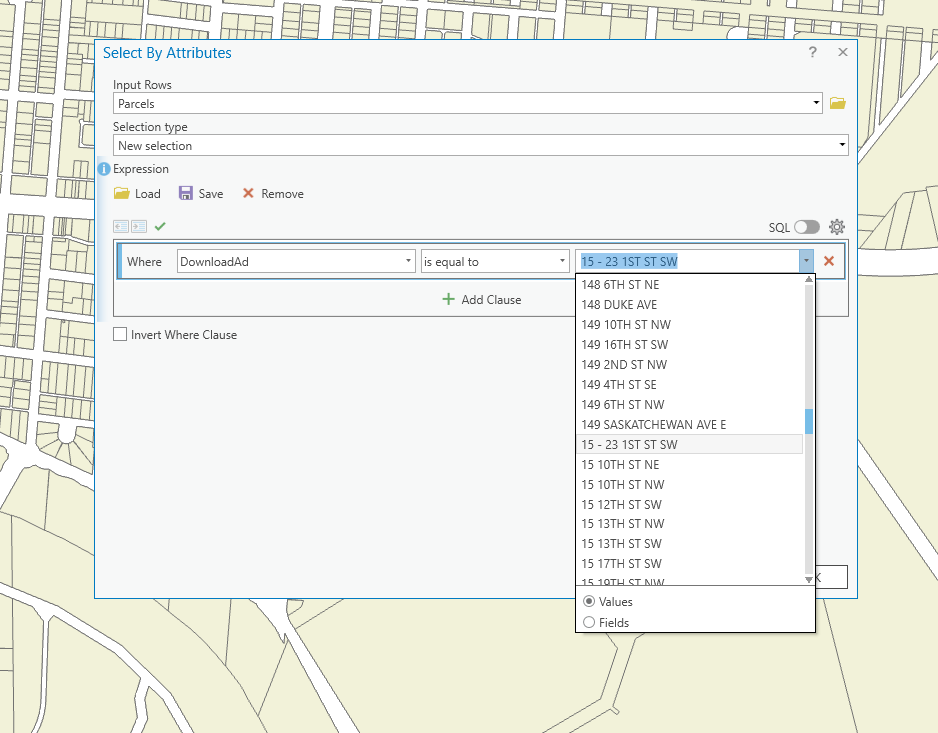Select by attributes auto update results - Esri Community
