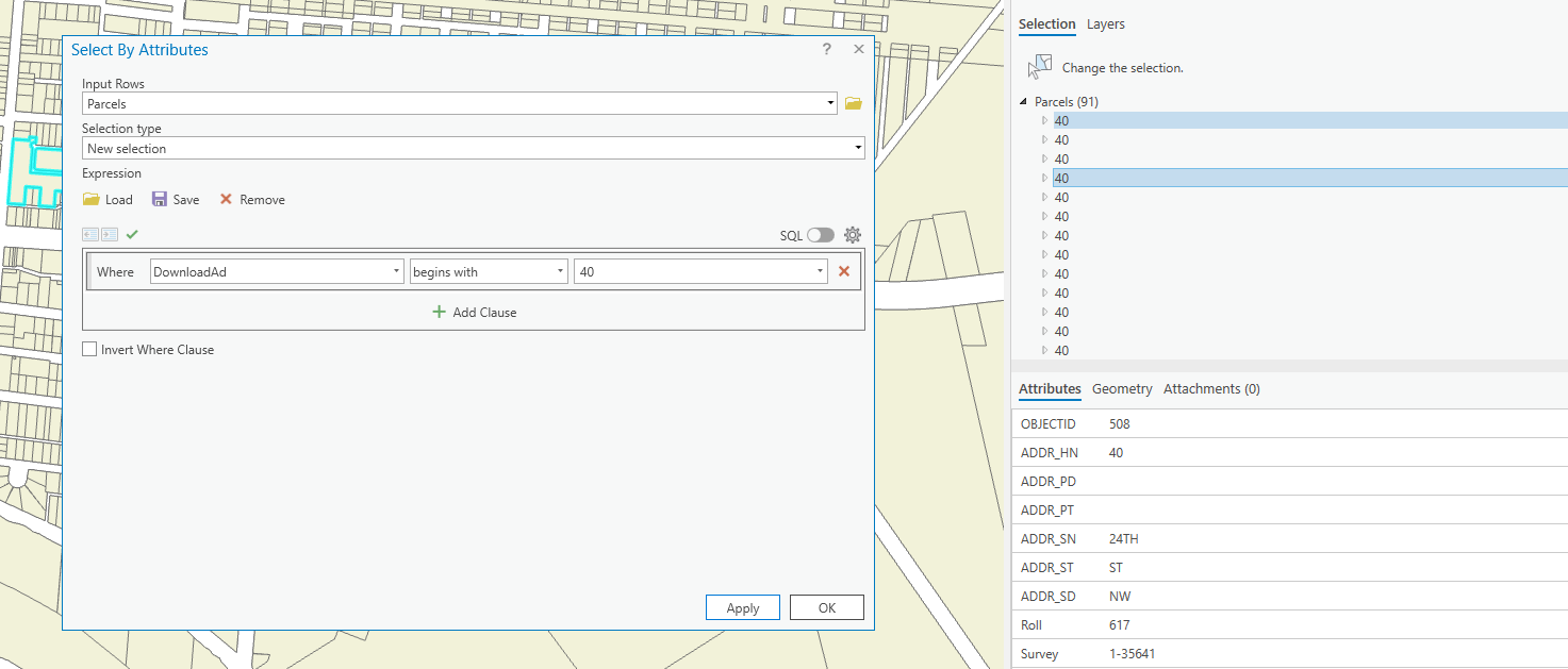 Select by attributes auto update results - Esri Community