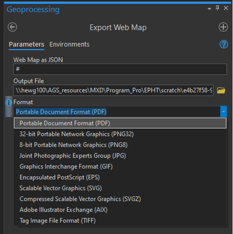 How to reduce choices in export formats in Export ... - Esri Community