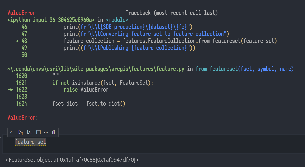 Make ArcPy FeatureSet Interoperable with the ArcGI... - Esri Community