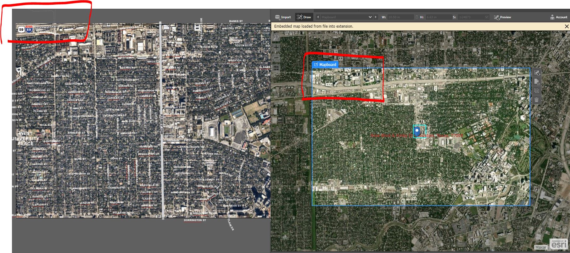 Solved: Map extent from mapboard/compilation window not ma... - Esri ...