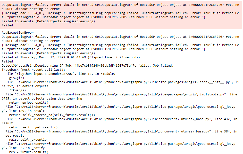Deep Learning on Image Server - Could not service ... - Esri Community