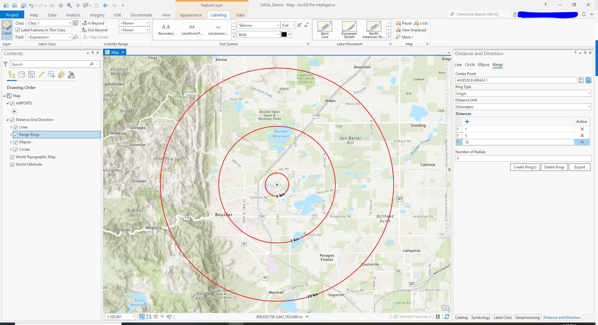 Create a line showing distance. - Esri Community