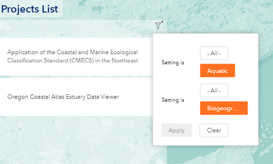 Solved: Filter Tool in List Widget - Esri Community