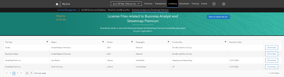 More License functionality added to the My Esri Be... - Esri Community