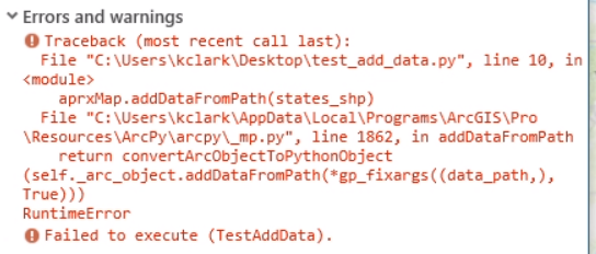 Using Python to add multiple datasets to an ArcGIS... - Esri Community