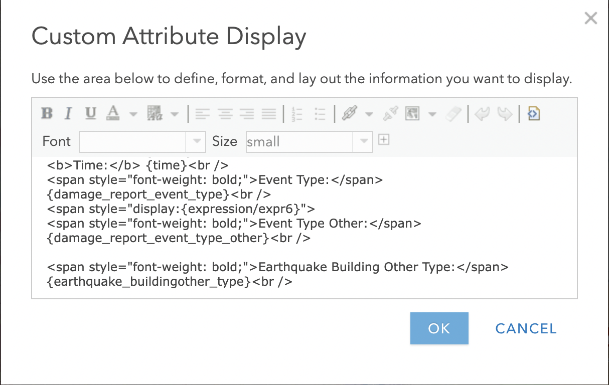 Conditional Field display with Arcade in Pop Ups - Esri Community