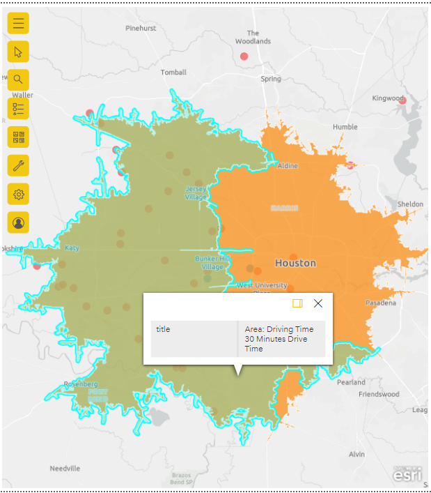 ARCGIS drive time layers not overlapping - Esri Community