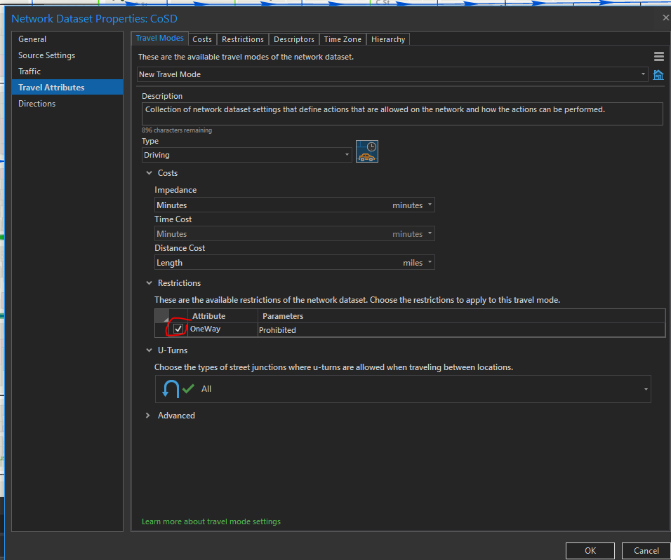 Defining one-way streets for network in ArcGIS Pro - Esri Community