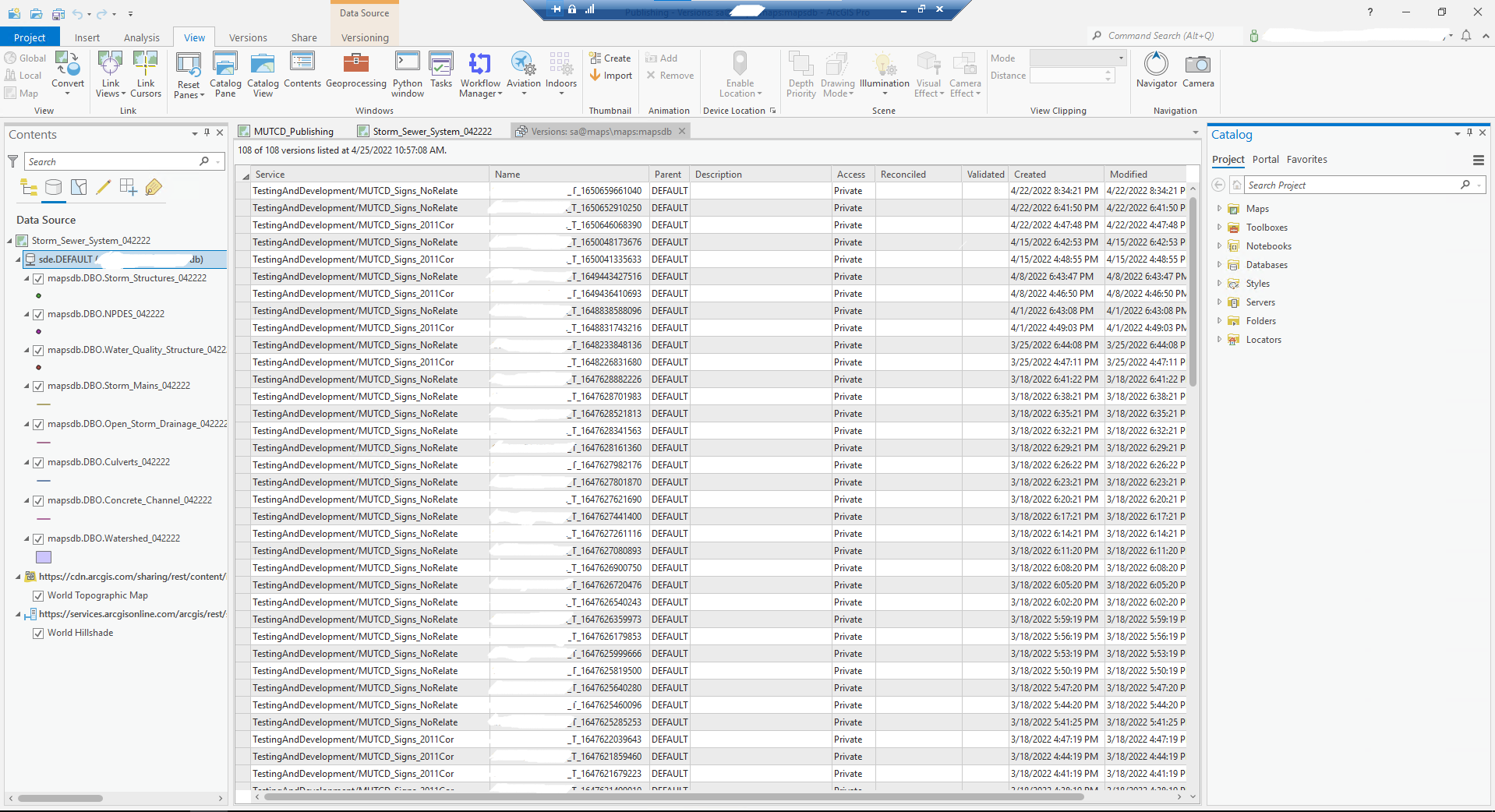 Auto-generating uninteded branch versions - Esri Community