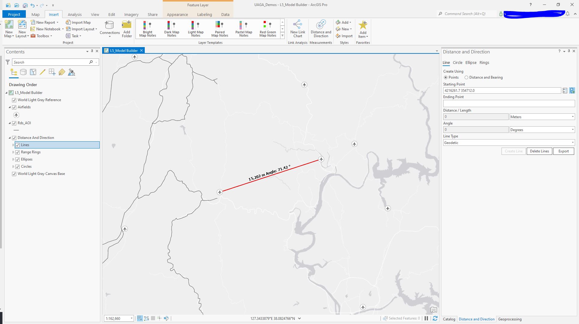 Distance and Direction not Displaying Lines - Esri Community