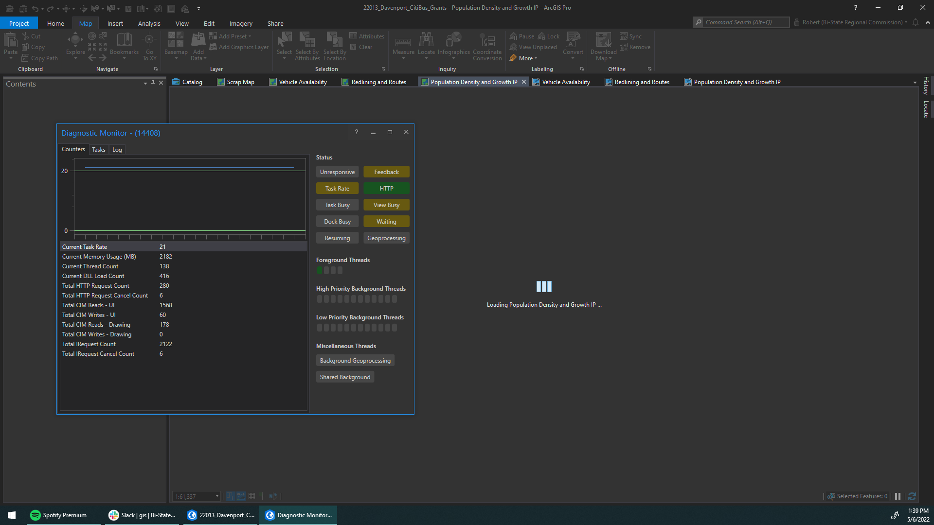 ArcGIS Pro all commands grayed out, cursor spinnin... - Esri Community