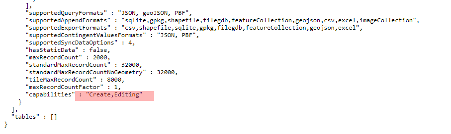 Capability 'Query' is not set on the layer. - Esri Community