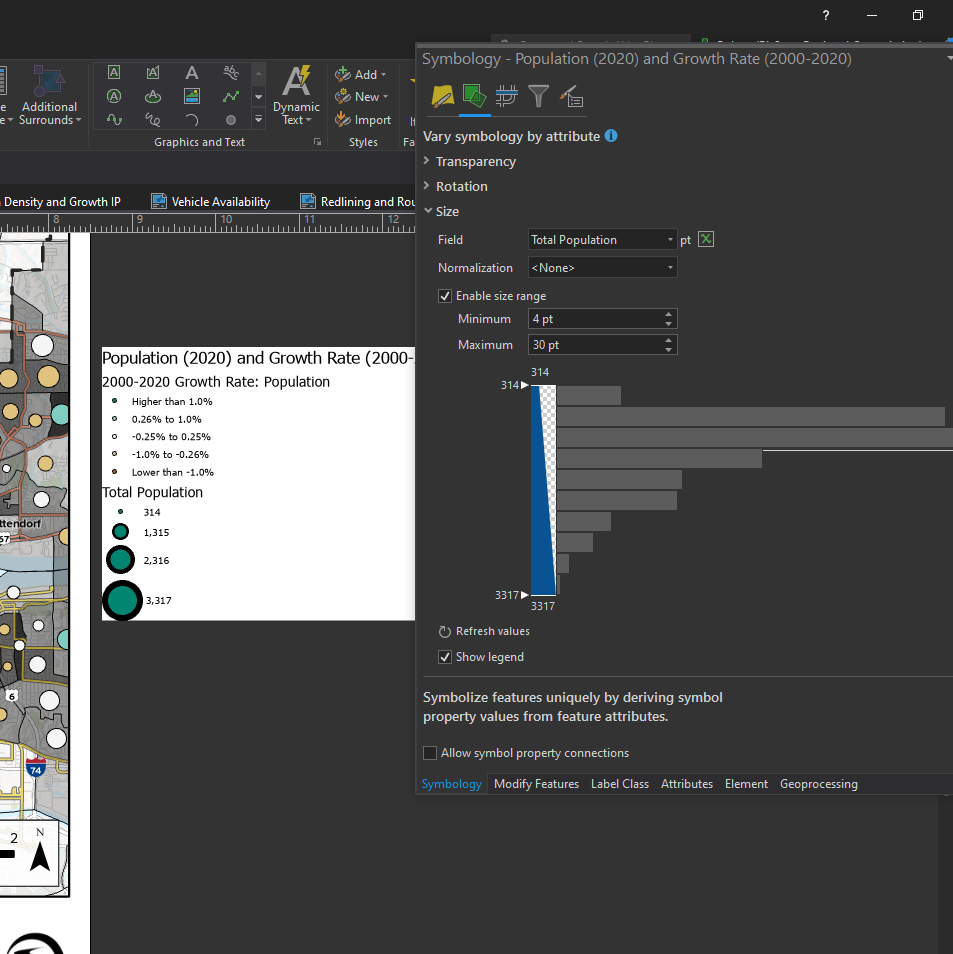 Specify symbol values for proportional symbol lege... - Esri Community