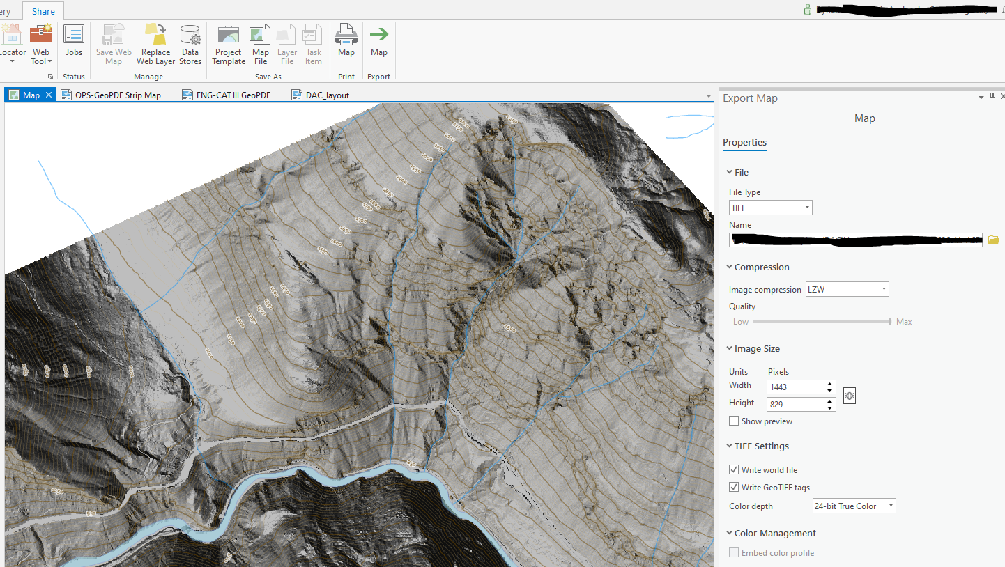 Export map view to tiff - no dpi setting - Esri Community