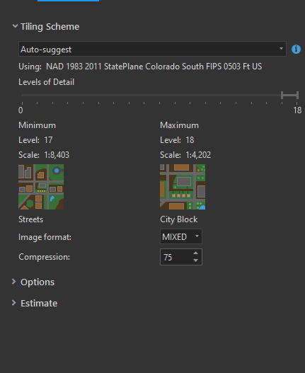 Auto-Suggest tiling scheme to share as web layer - Esri Community
